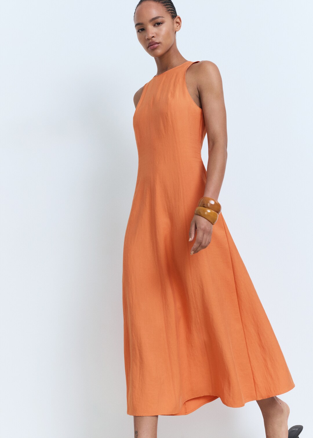 Flared Midi dress Women MANGO USA Flared Midi dress Women MANGO USA