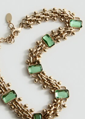 Collier maillons perles résine - Femme | MANGO Côte d'Ivoire