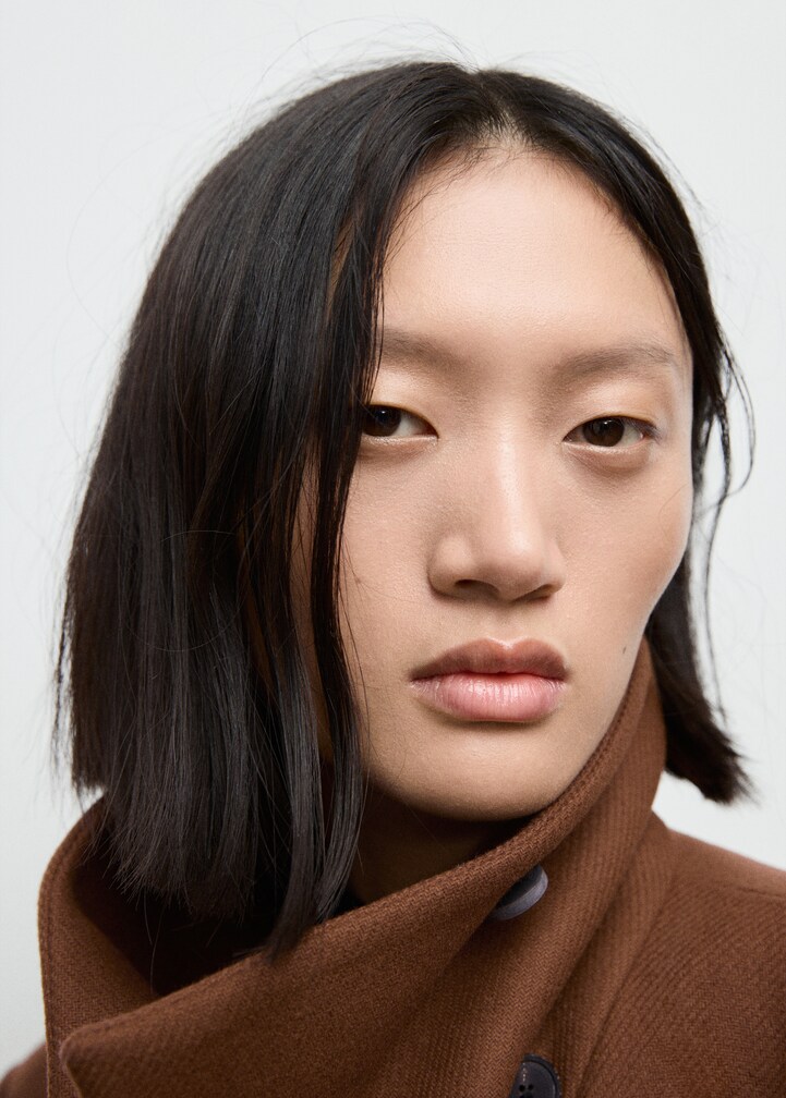 Płaszcz z wełny manteco z paskiem - Kobieta | MANGO Poland