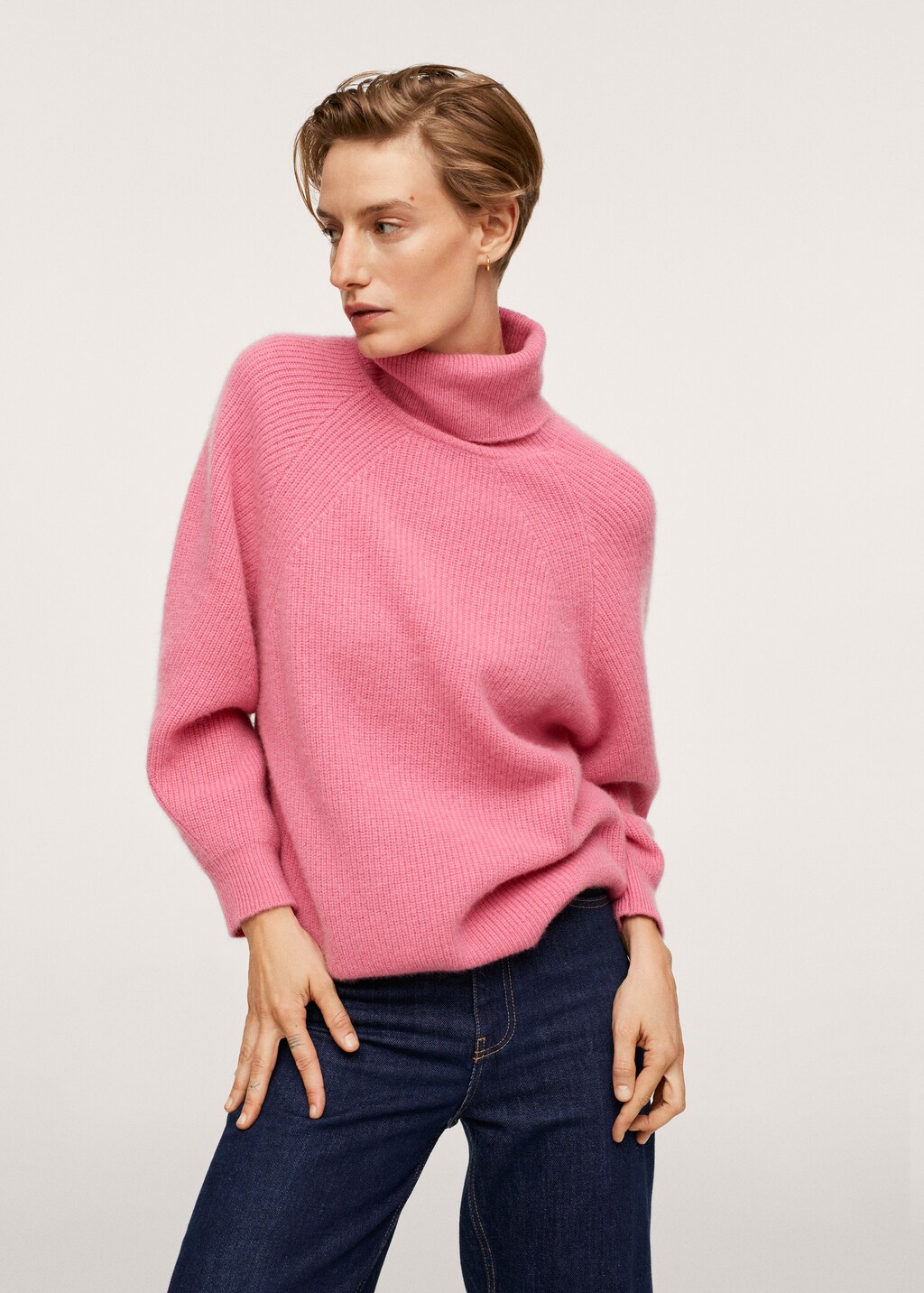 Turtleneck 100% cashmere sweater - Women | MANGO Iran