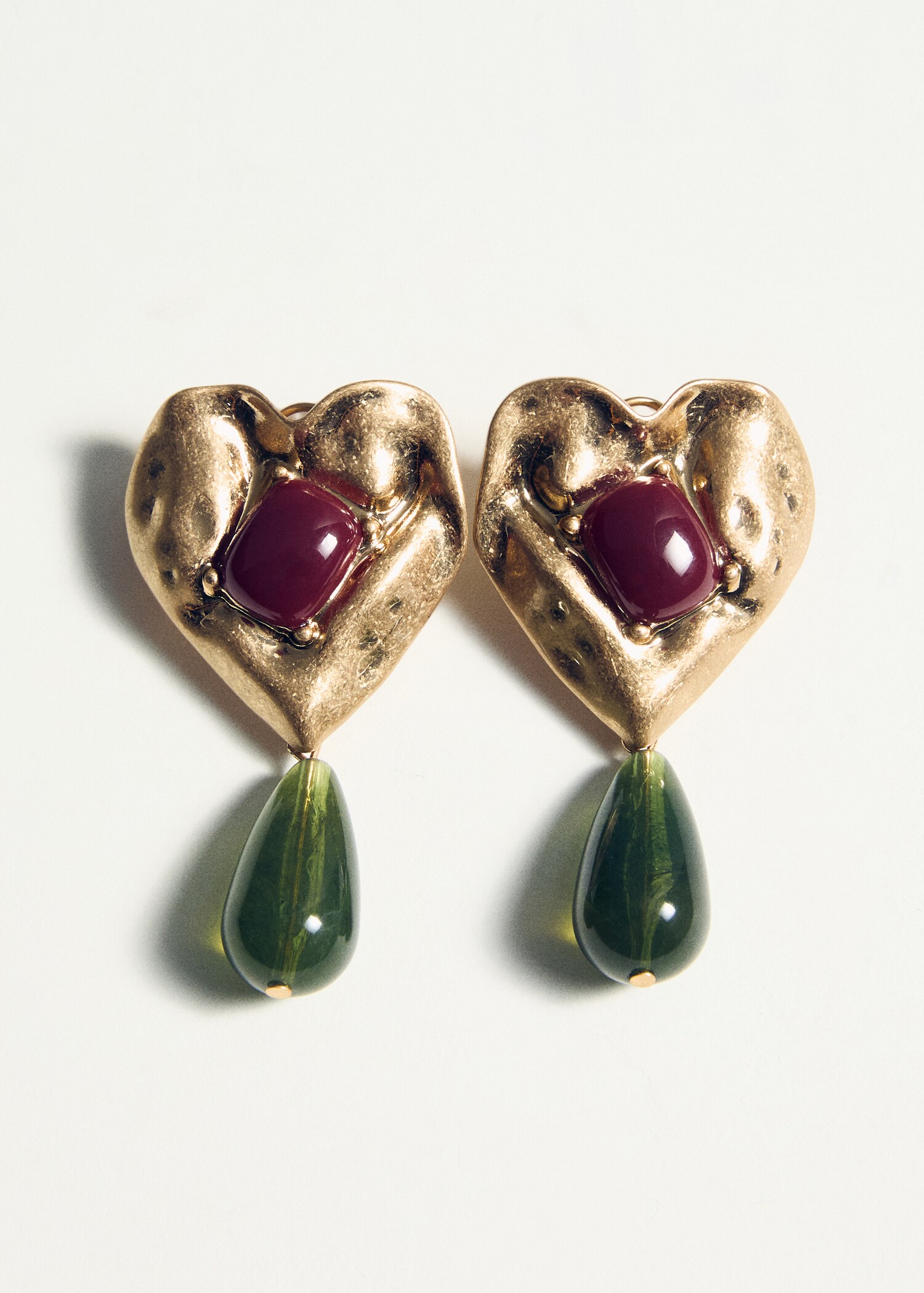 Mixed resin earrings - Women | MANGO United Kingdom