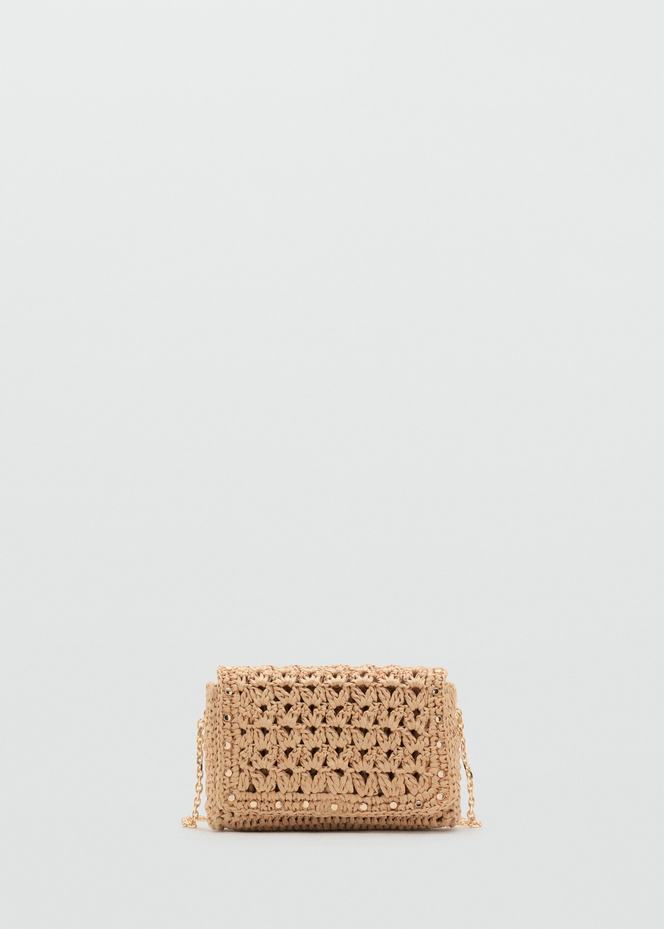 Mini natural fiber crossbody bag - Women | MANGO USA