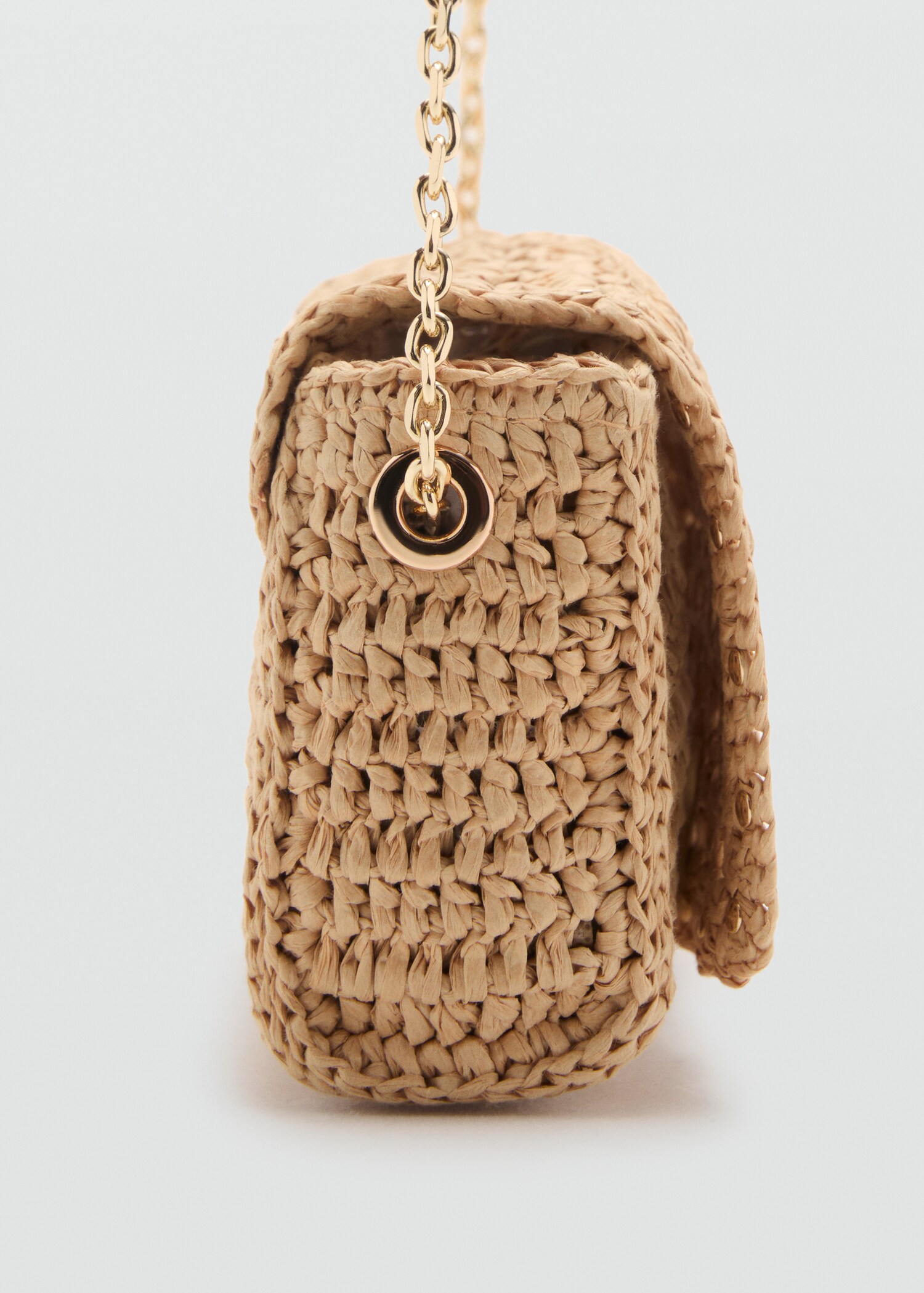 Mini natural fiber crossbody bag - Women | MANGO USA