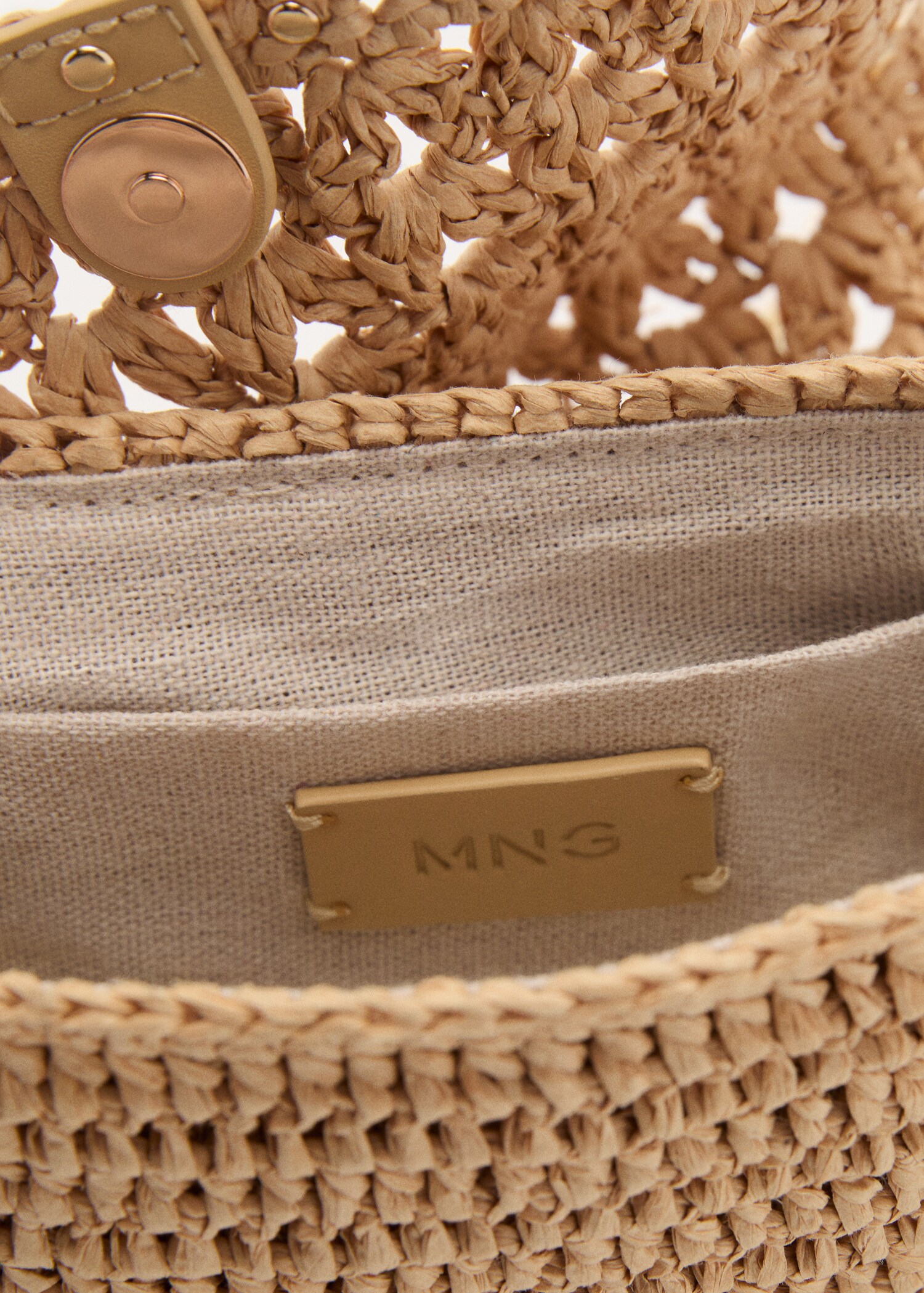 Mini natural fiber crossbody bag - Women | MANGO USA