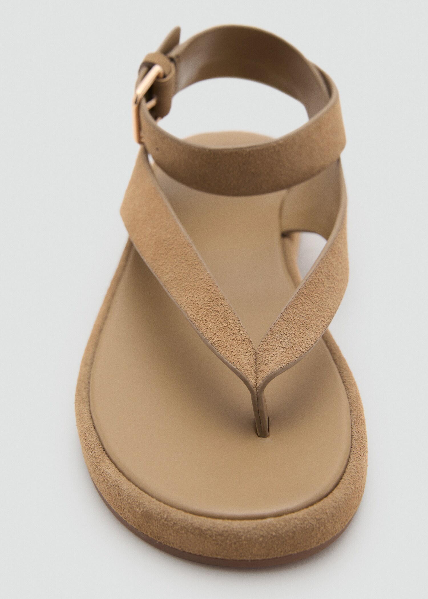 Split leather sandals with buckle - Women | MANGO United Kingdom