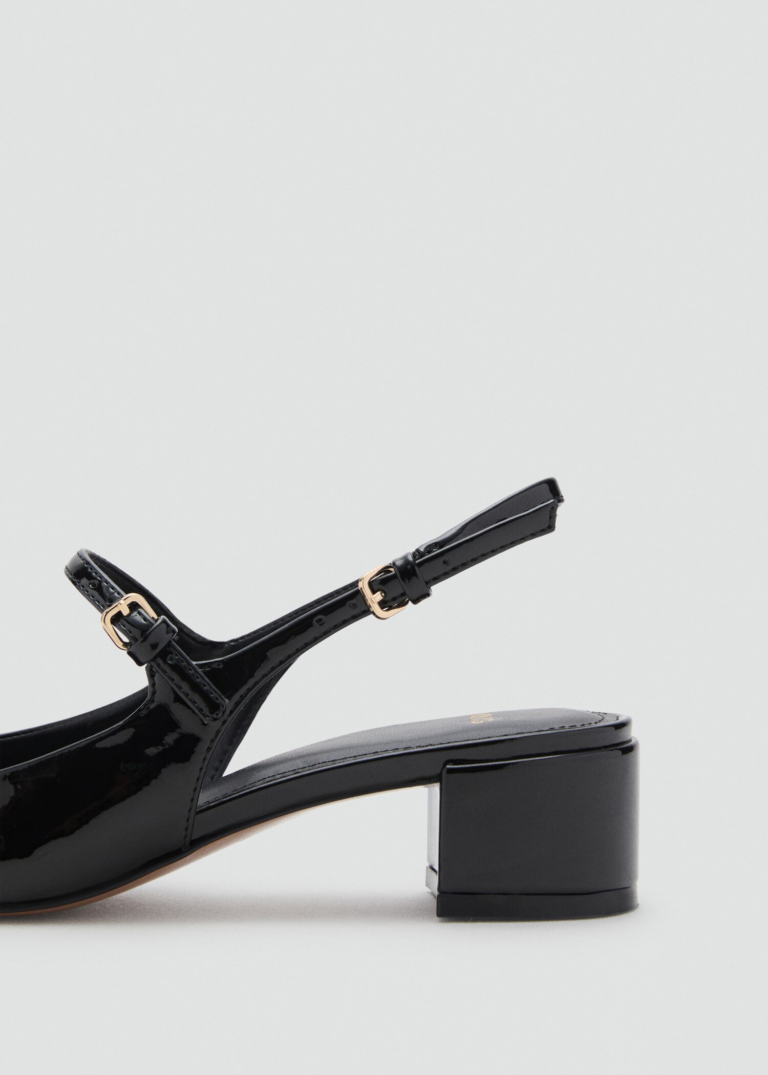 Patent leather block-heel shoes - Women | MANGO USA