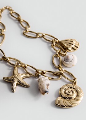 Shells bead necklace - Women | MANGO USA
