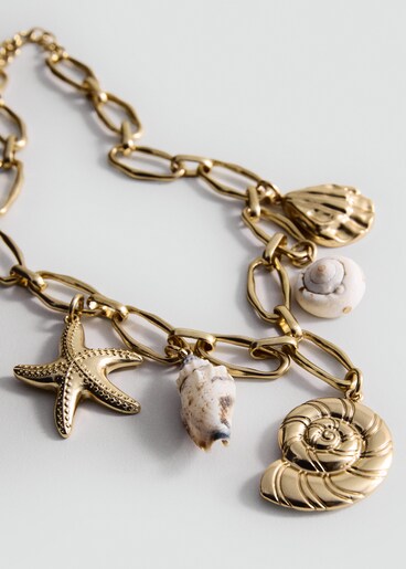Shells bead necklace - Women | MANGO USA