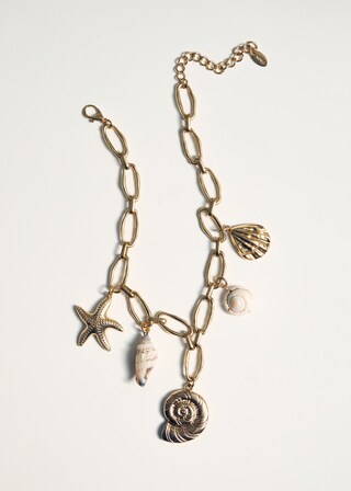 Shells bead necklace - Women | MANGO USA