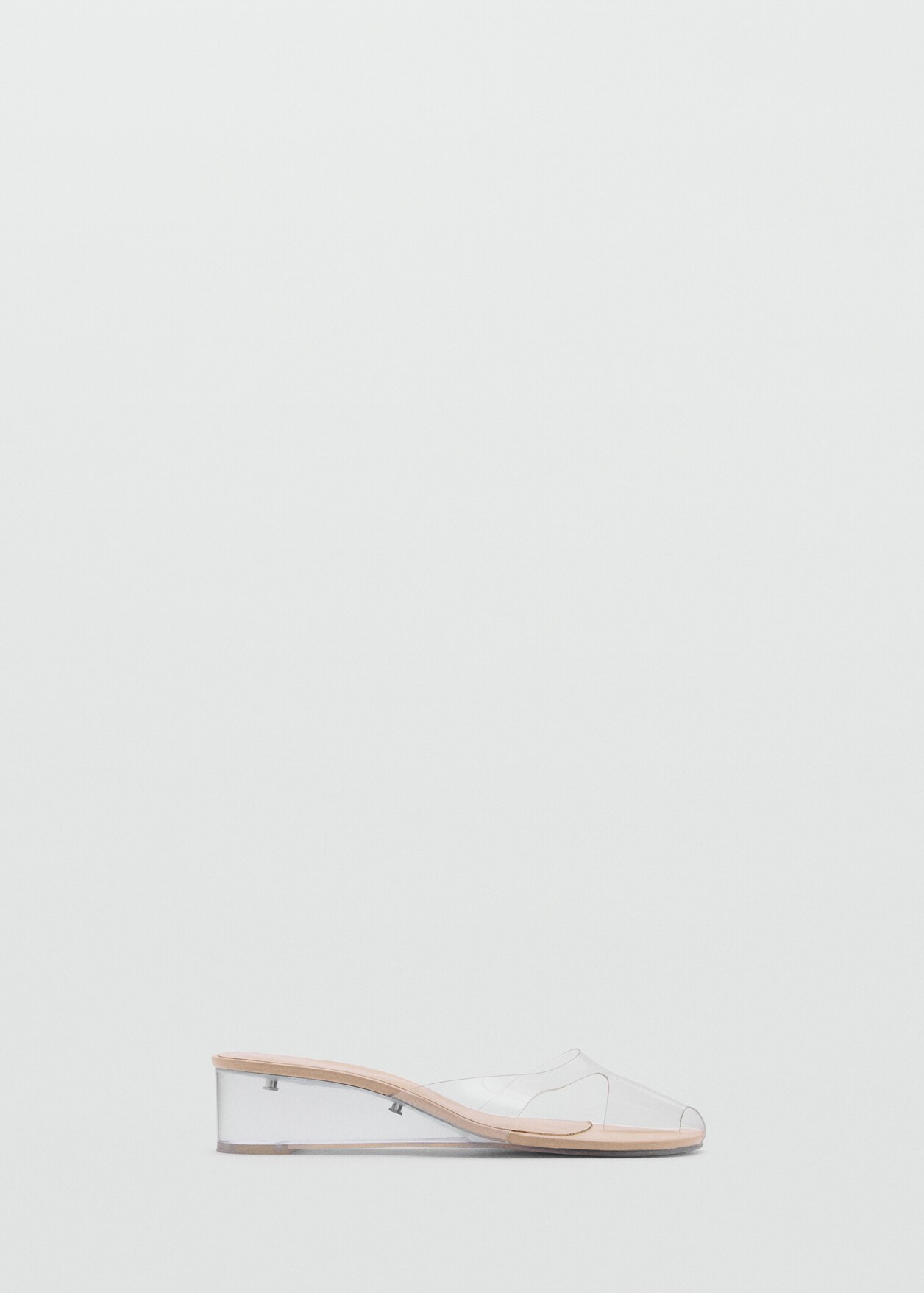Transparent vinyl wedge sandals - Women | MANGO USA