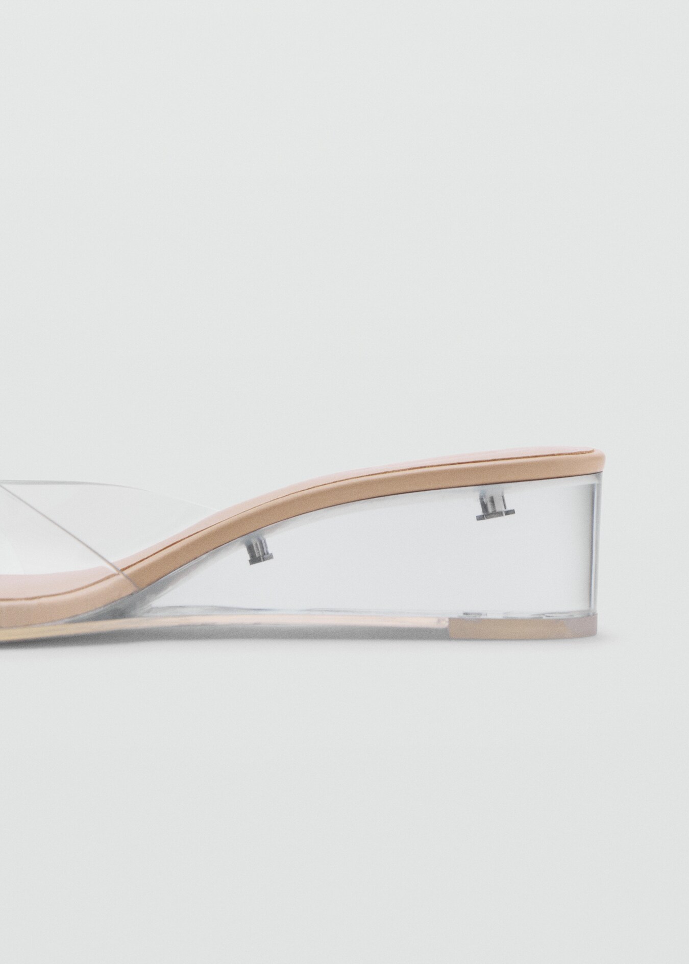Transparent vinyl wedge sandals - Women | MANGO USA