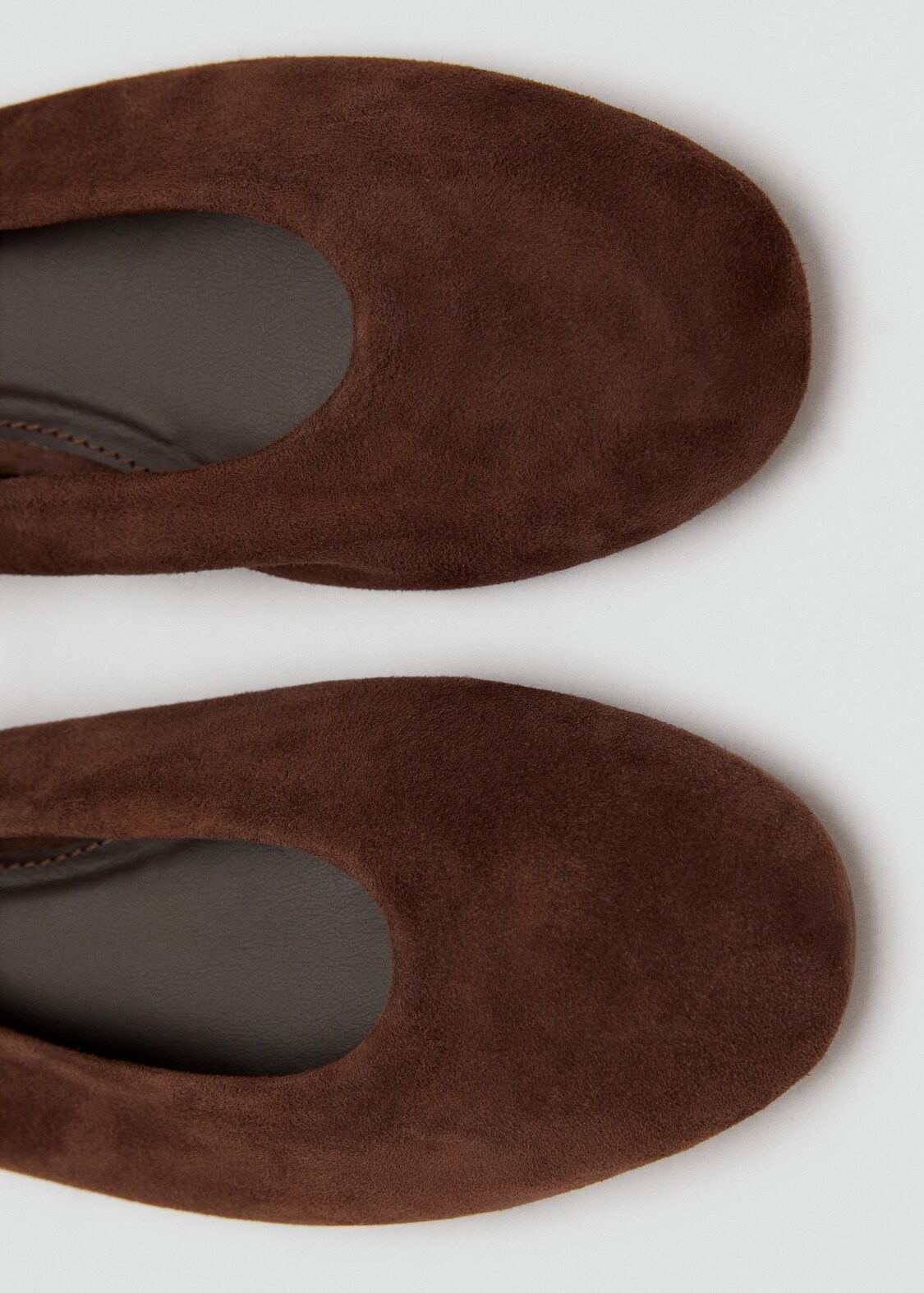 Suede leather ballet flats - Women | MANGO Canada