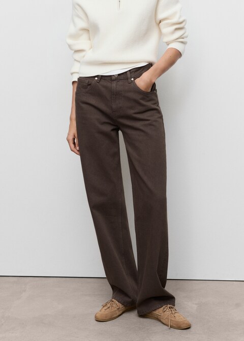 Miami medium-rise straight-fit jeans - Women | MANGO Ireland