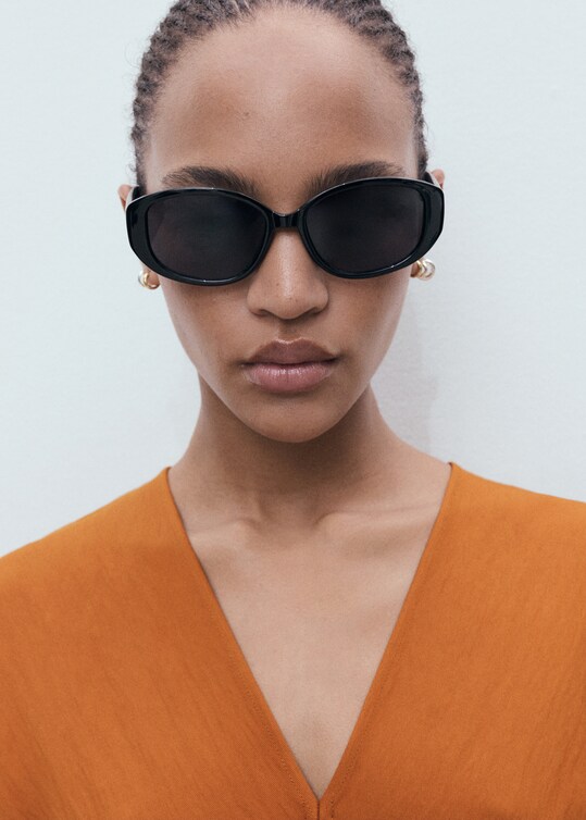 Midi-dress with gathered sides - Women | MANGO South Africa