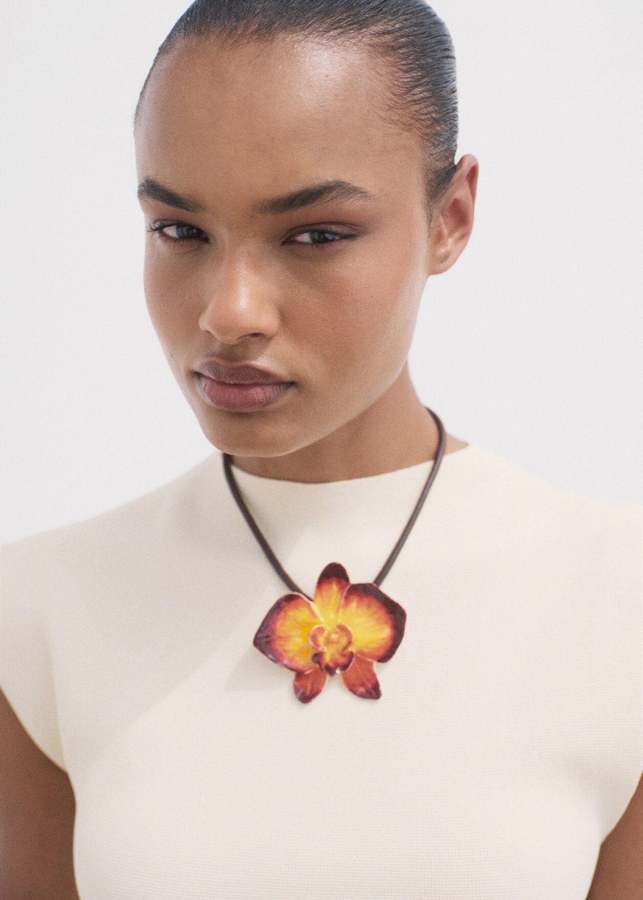 Flared knit dress with perkins collar - Women | MANGO USA