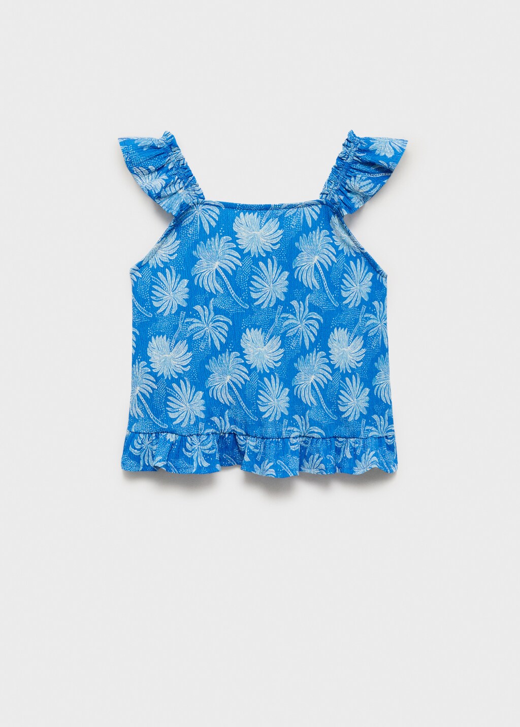 Gemustertes Volant-Top - Kinder | MANGO Deutschland