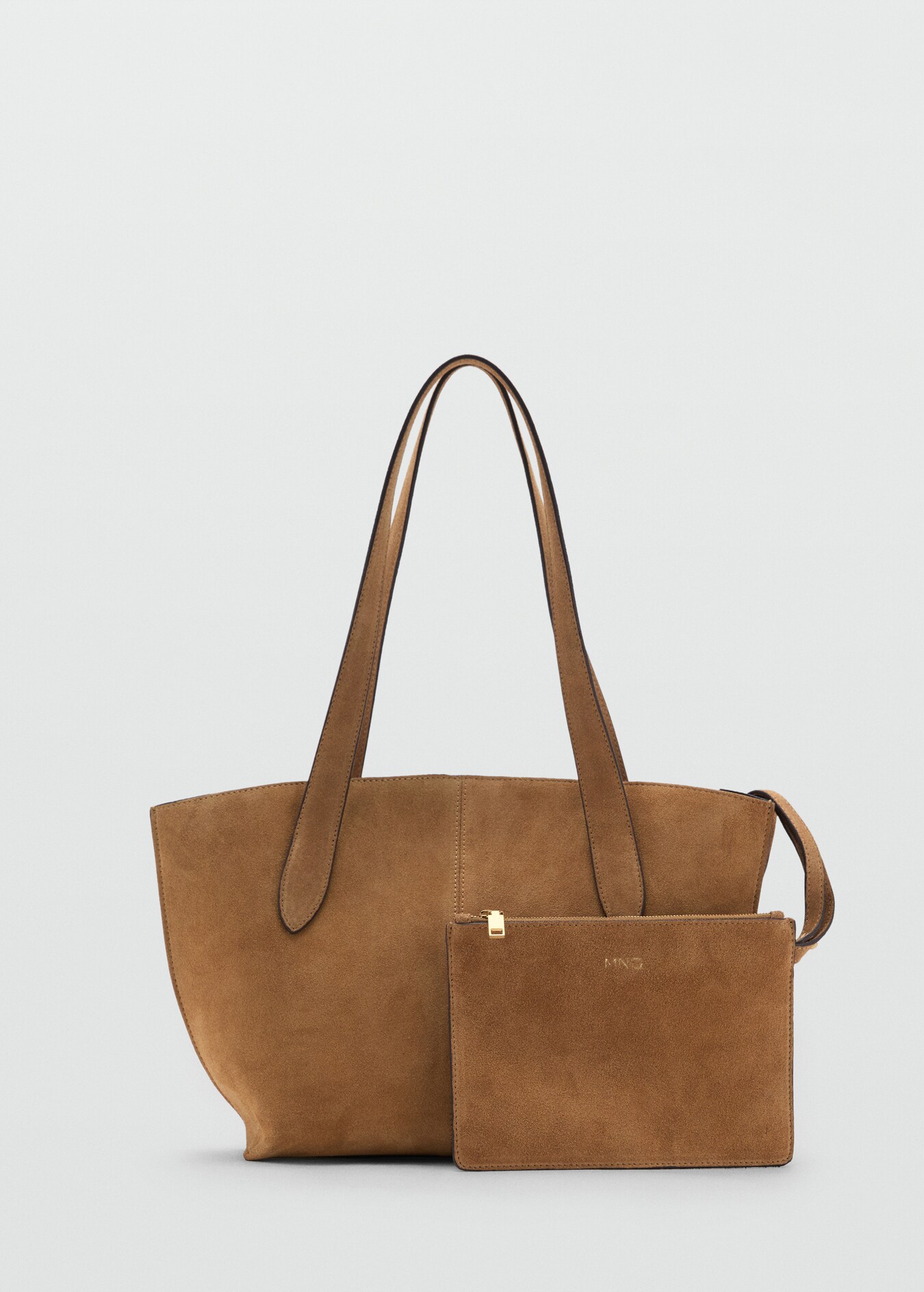 Mini sac cabas en suède - Femme | MANGO France métropolitaine
