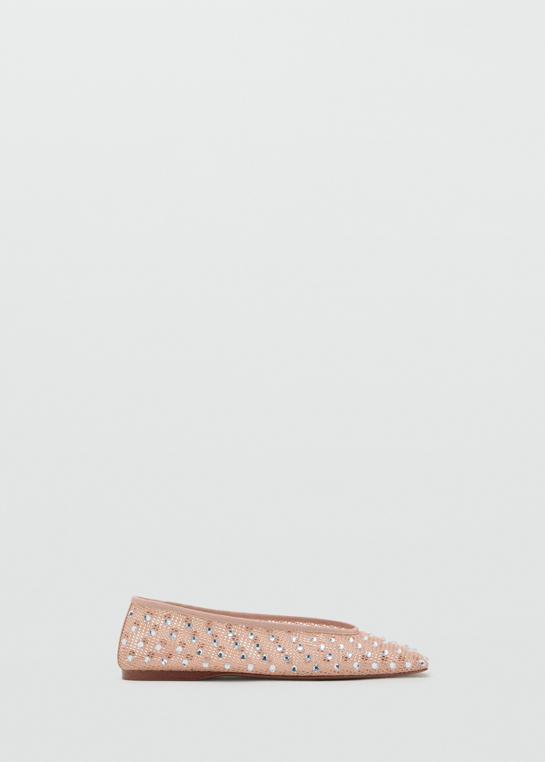 Mesh rhinestone ballet flats - Women | MANGO USA
