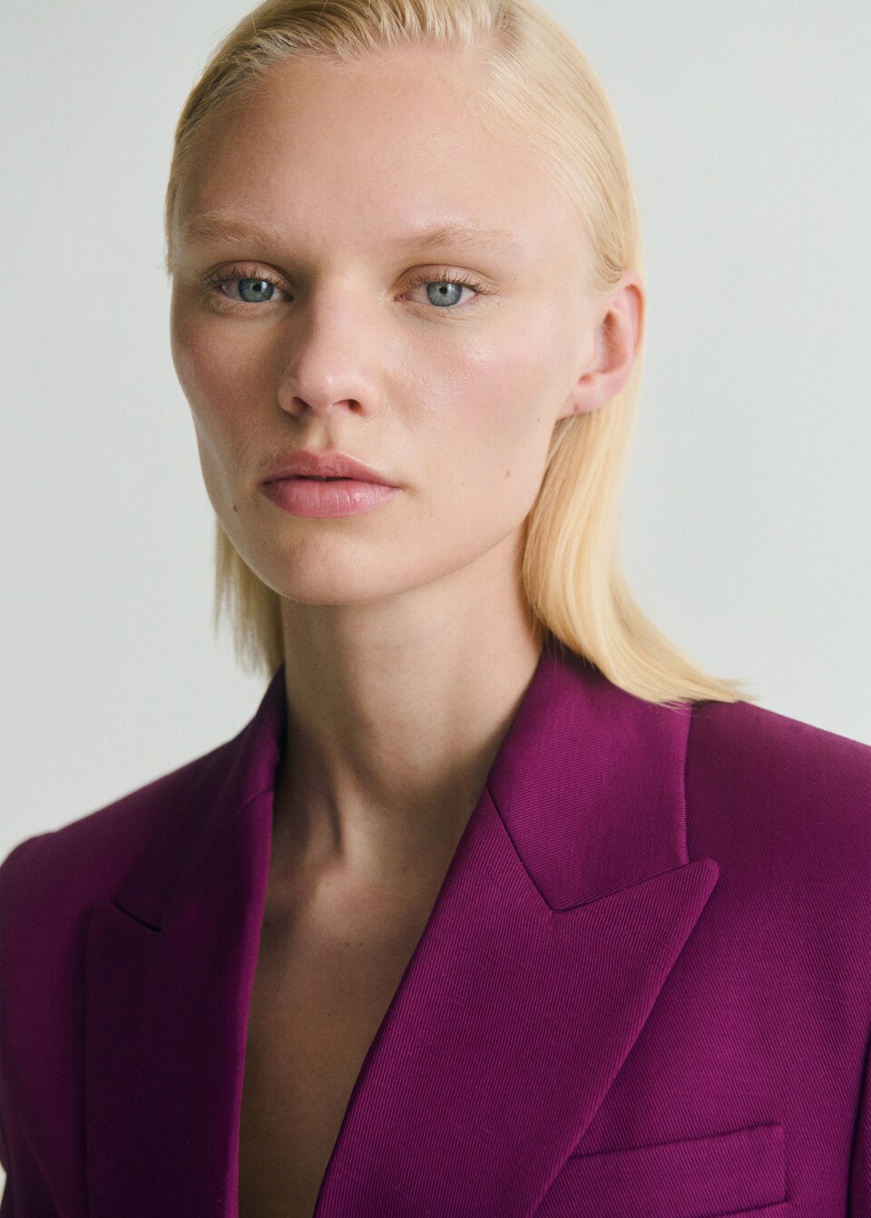 Linen-blend double-breasted suit blazer - Women | MANGO USA