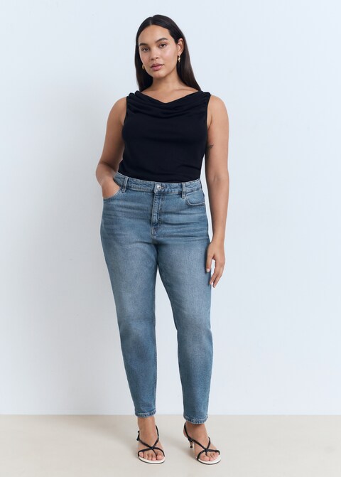 Newmom comfort high-rise jeans - Women | MANGO USA