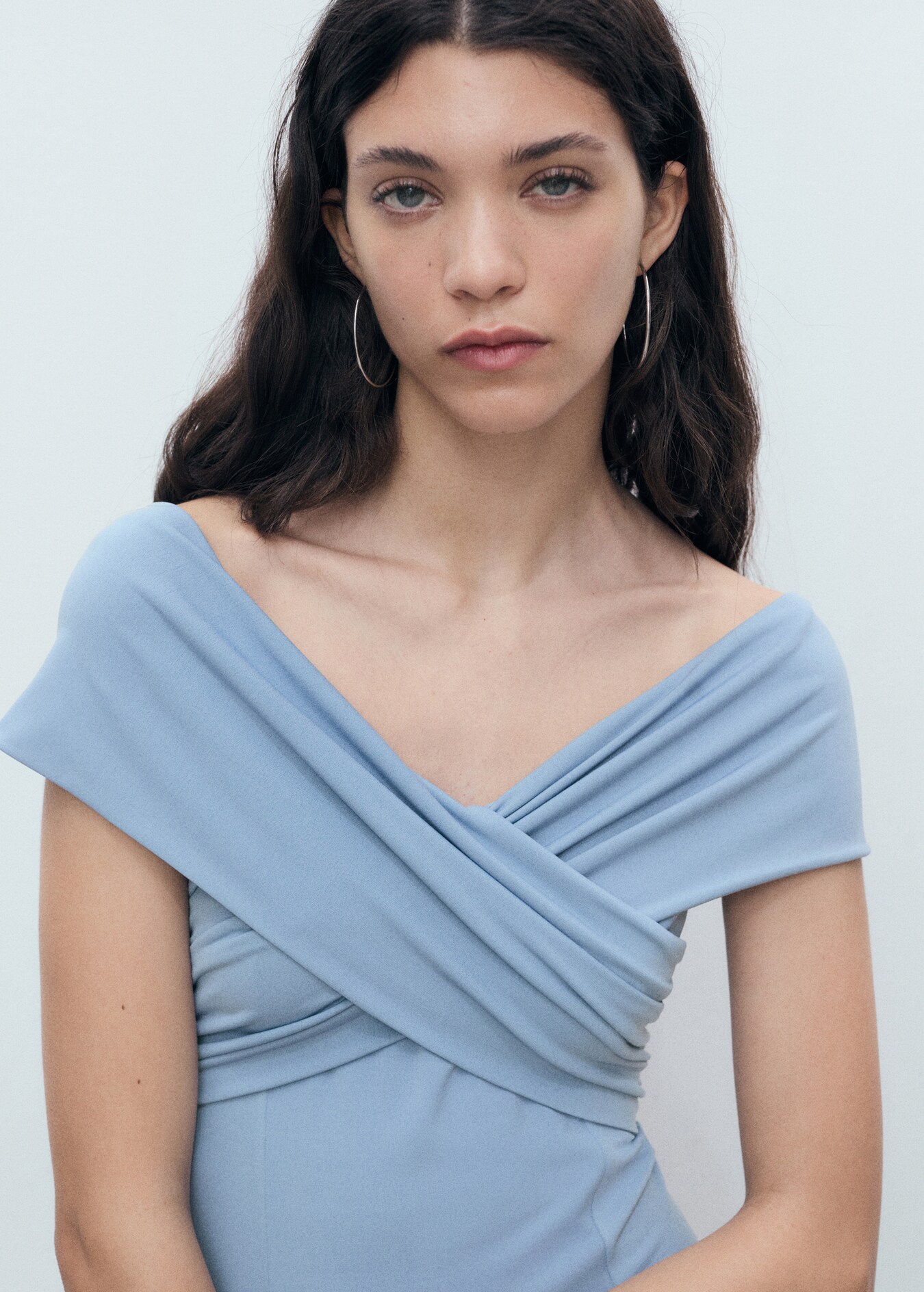 A-line dress with crossover neckline - Women | MANGO USA