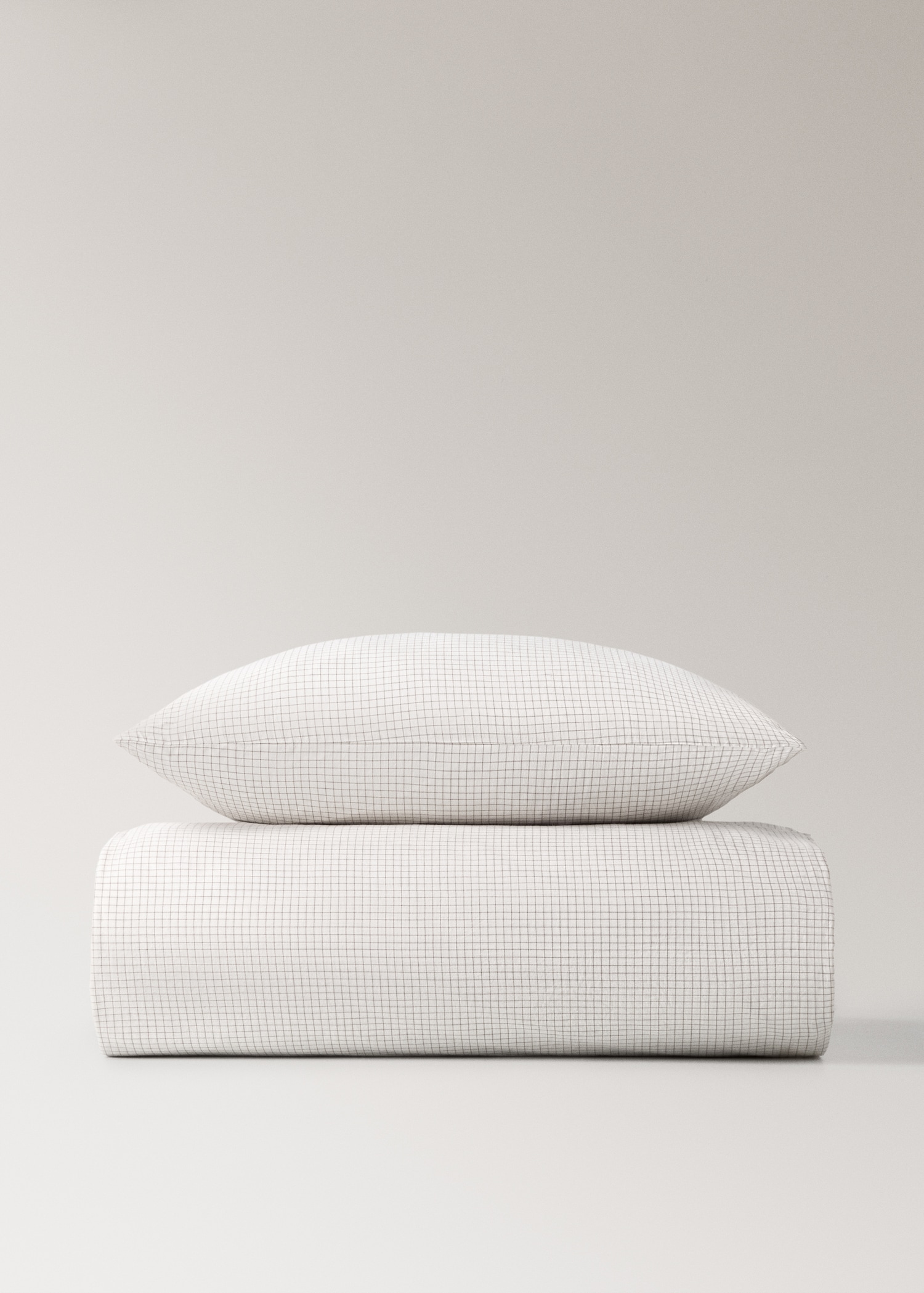 Dekbedovertrek van garengeverfd katoen met mini-ruitjesmotief voor wieg ...