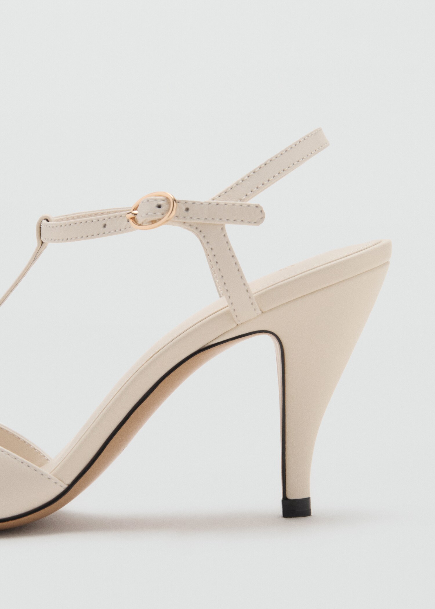 Sandales cuir talon lanières - Femme | MANGO Maurice