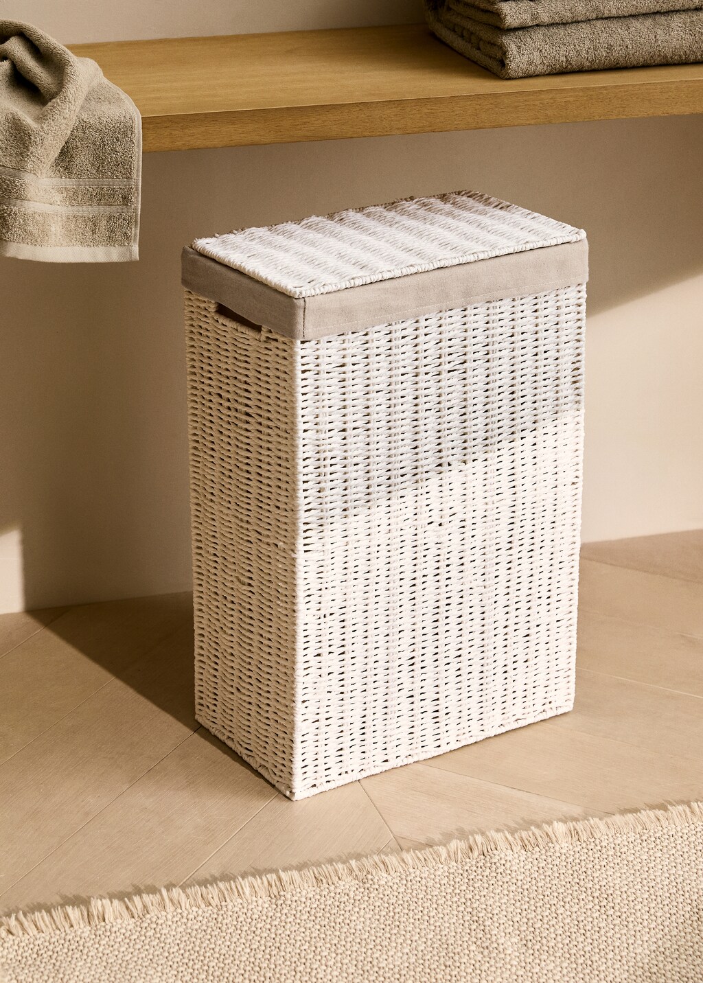 Medium paper laundry basket - Home | MANGO USA