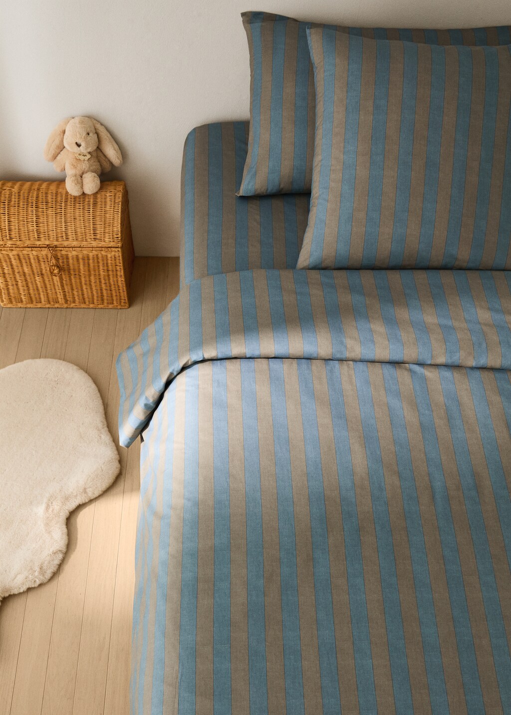 Children's Kodak-striped duvet cover for 90 cm bed - Home | MANGO USA