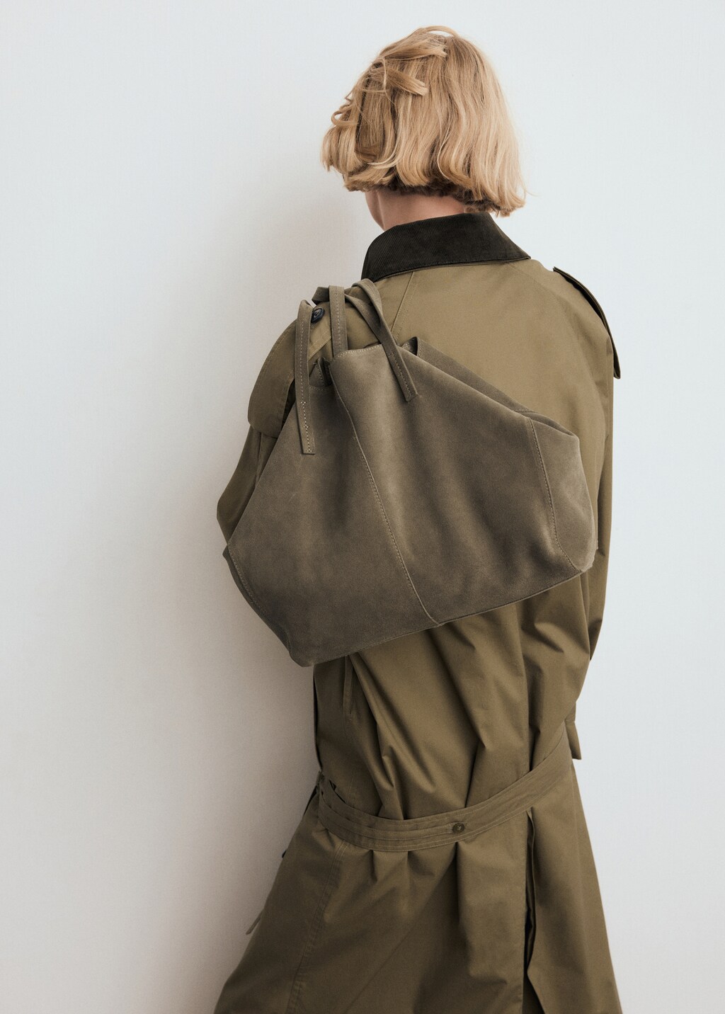 Suede shopper bag - Women | MANGO Mauritius