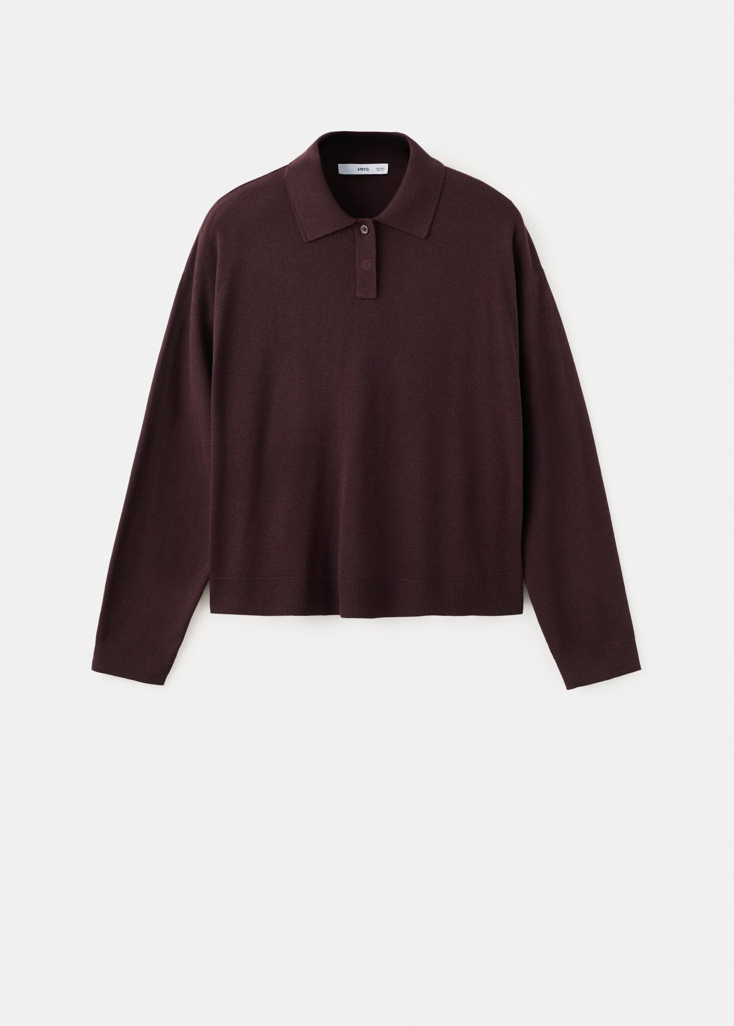 Pull-over maille col polo - Femme | MANGO France métropolitaine