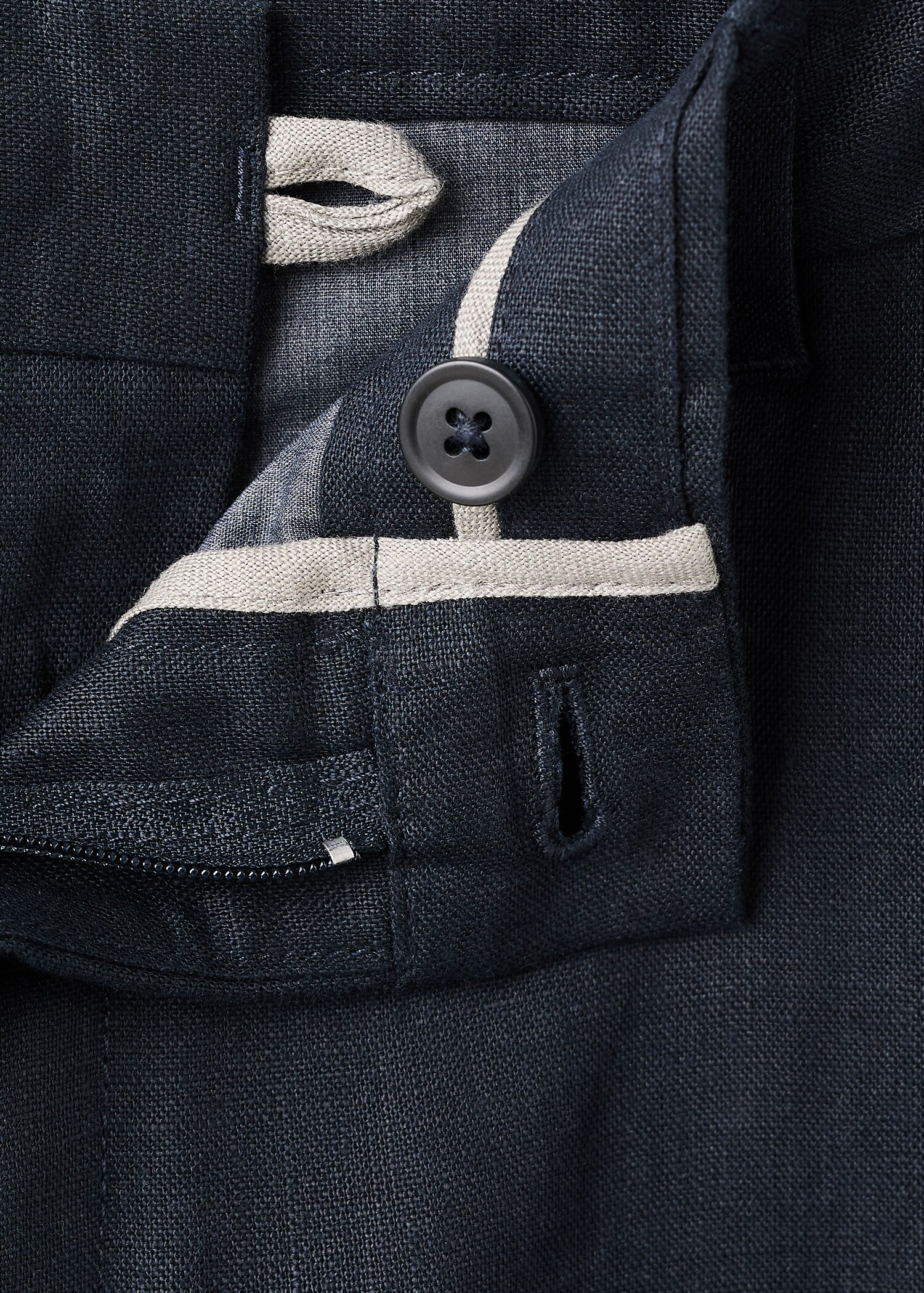 Slim-fit 100% linen trousers - Men | MANGO Philippines