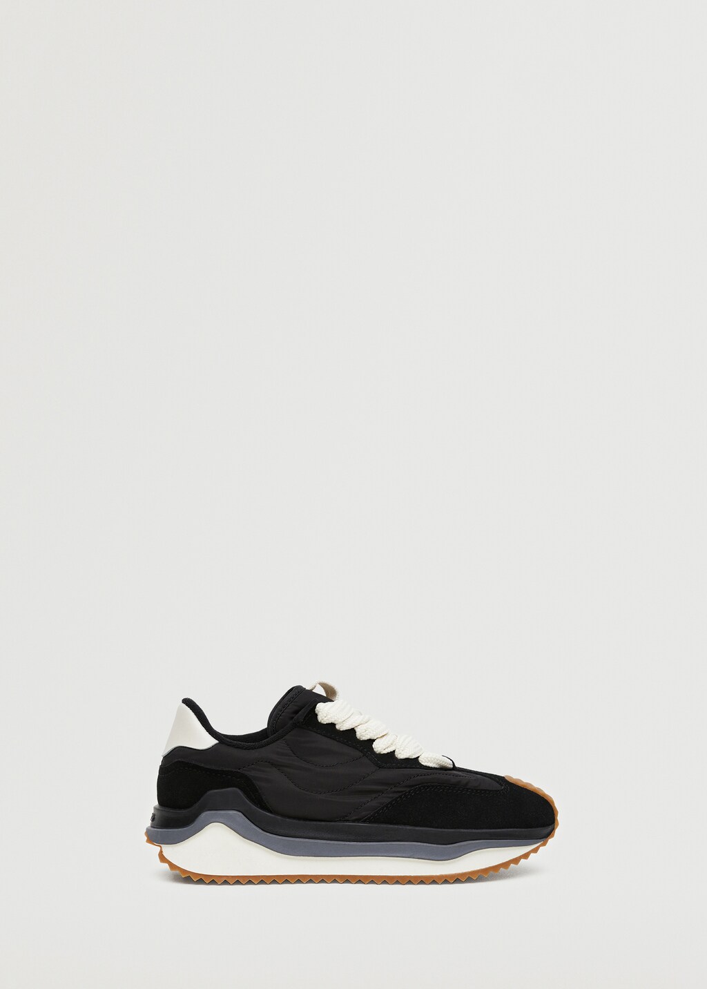 Lace-up leather sneakers - Women | MANGO Iran