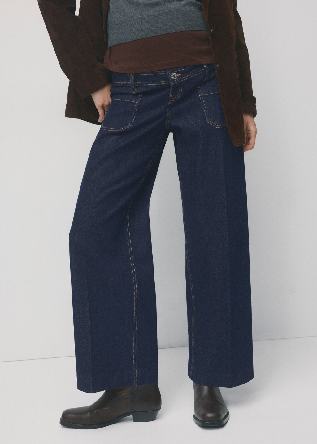 Wide leg premamá jeans with pockets - Women | MANGO Malawi