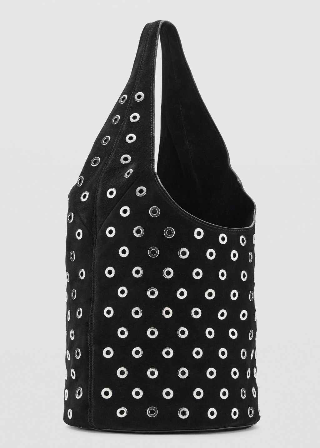 Leather drawstring bag with eyelets - Women | MNG Australia