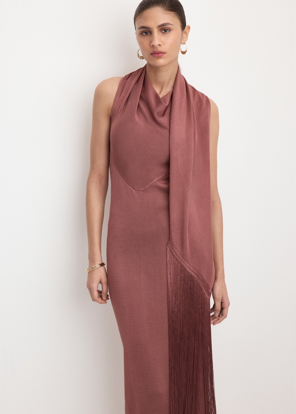 Robe en tricot foulard - Femme | MANGO Maurice