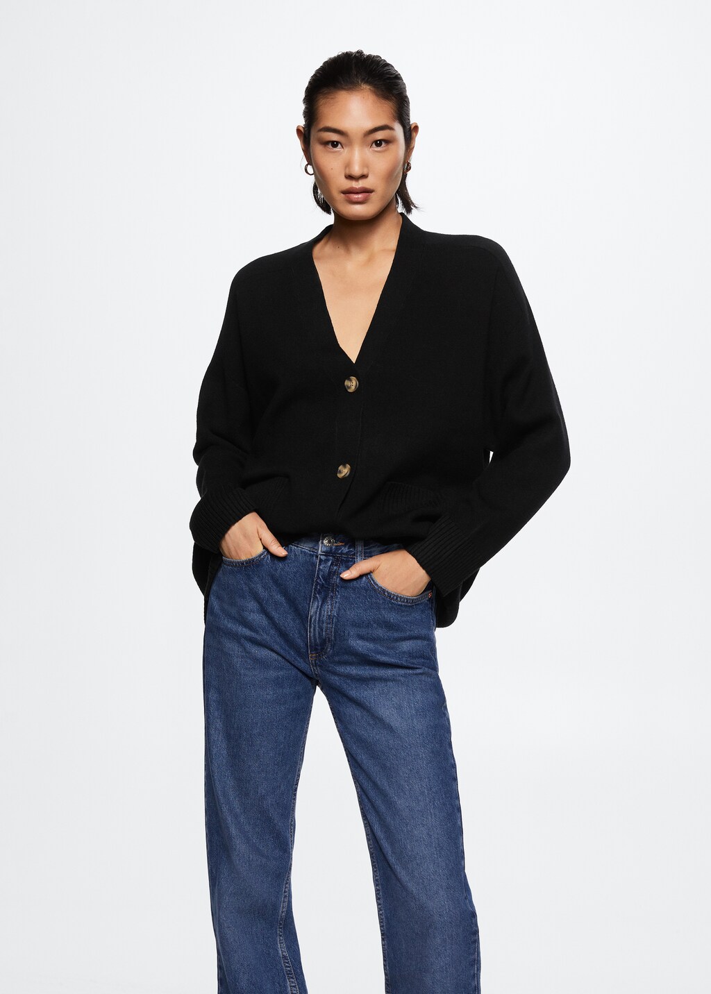 Oversized knit cardigan - Women | MANGO Vietnam