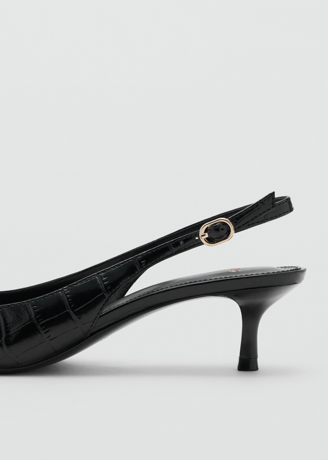 Croc-effect heeled shoes - Women | MANGO United Kingdom