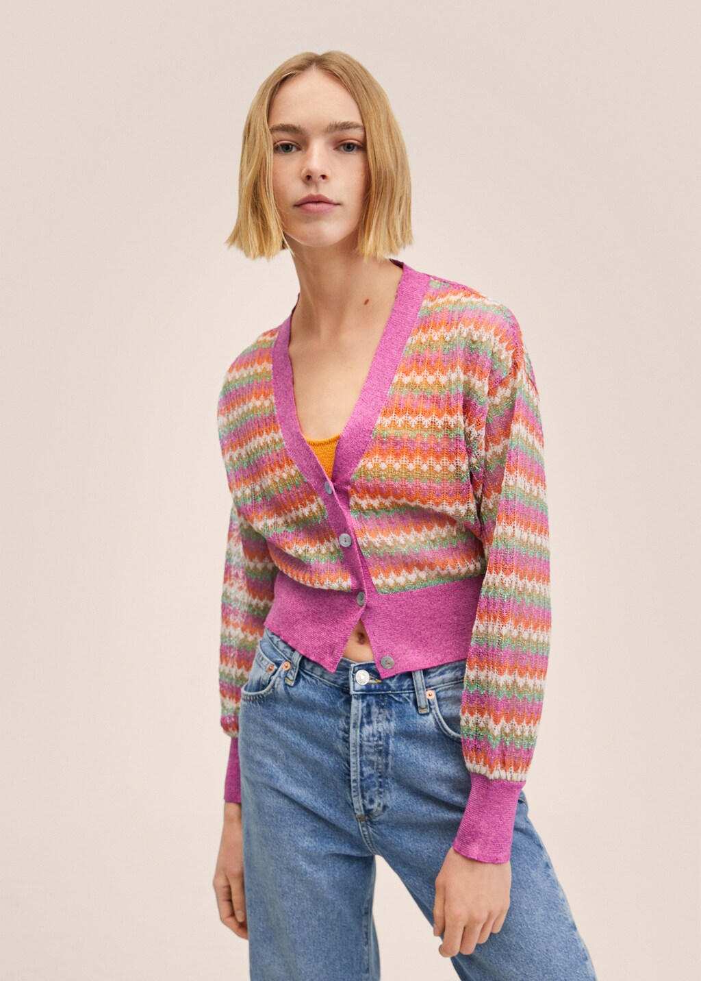 Openwork knit cardigan - Women | MANGO Vietnam