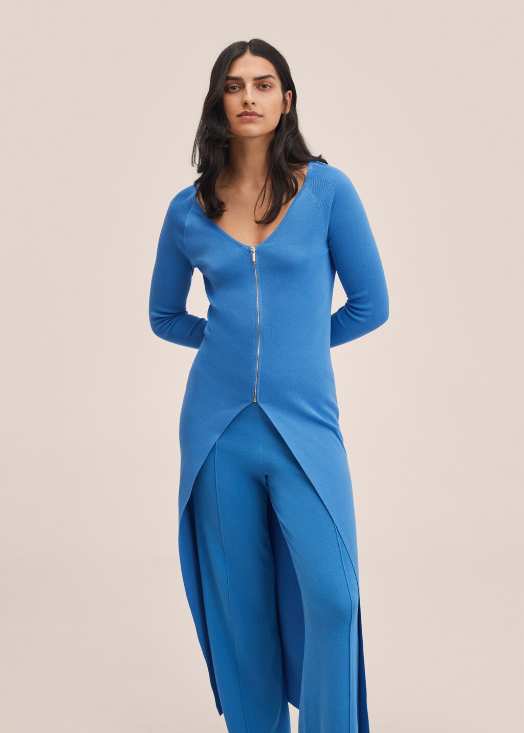 Zipped knit cardigan - Women | MANGO Syria