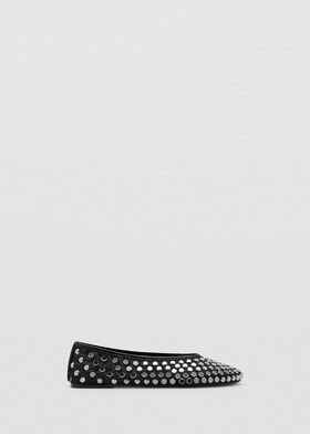 Mesh ballet flats with studs - Women | MANGO Uganda