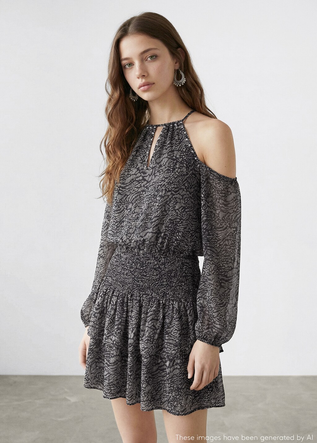 Volangklänning med cut-out detaljer - Teen | MANGO Sweden