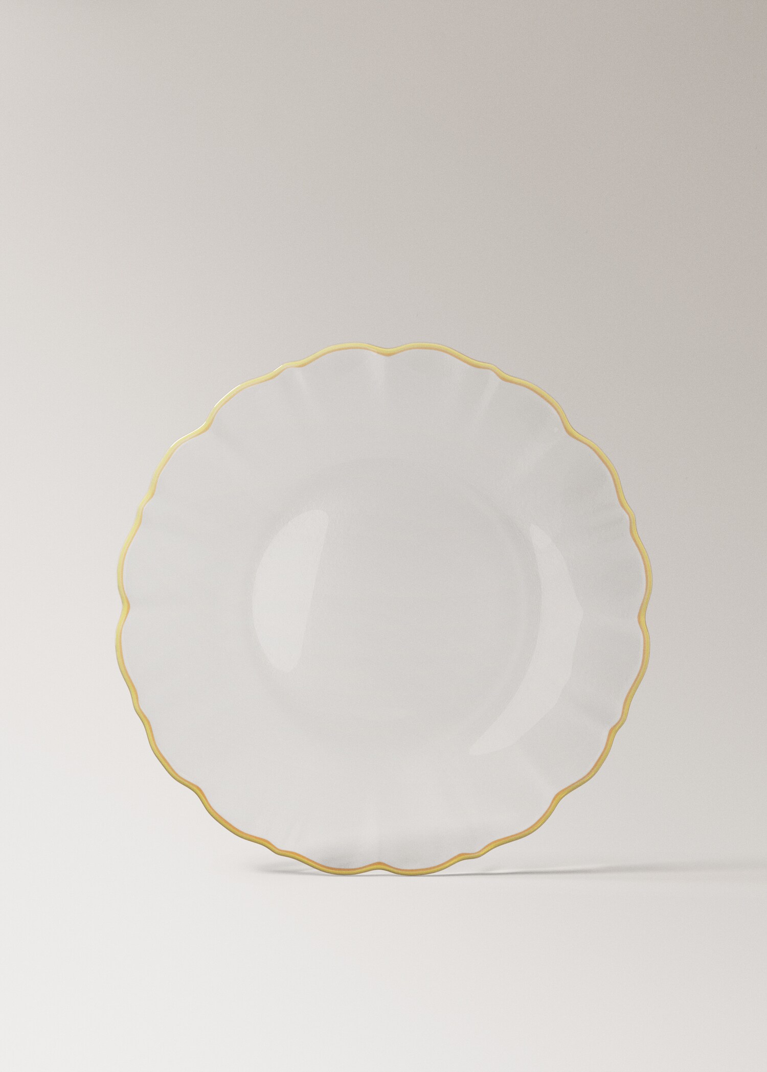 Flat glass contrast dinner plate | MANGO Croatia