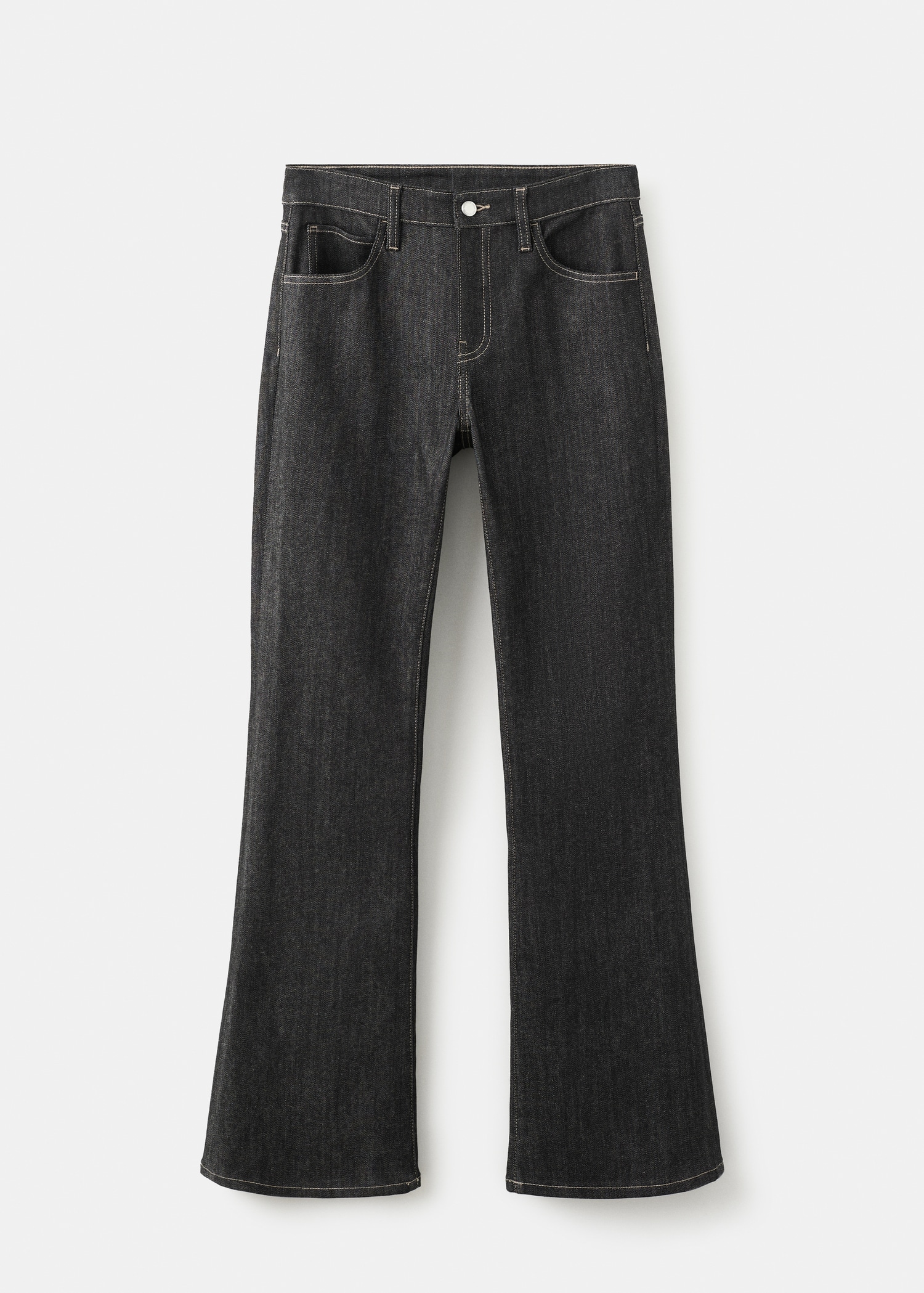 Mid-rise flared jeans - Women | MANGO Taiwan area