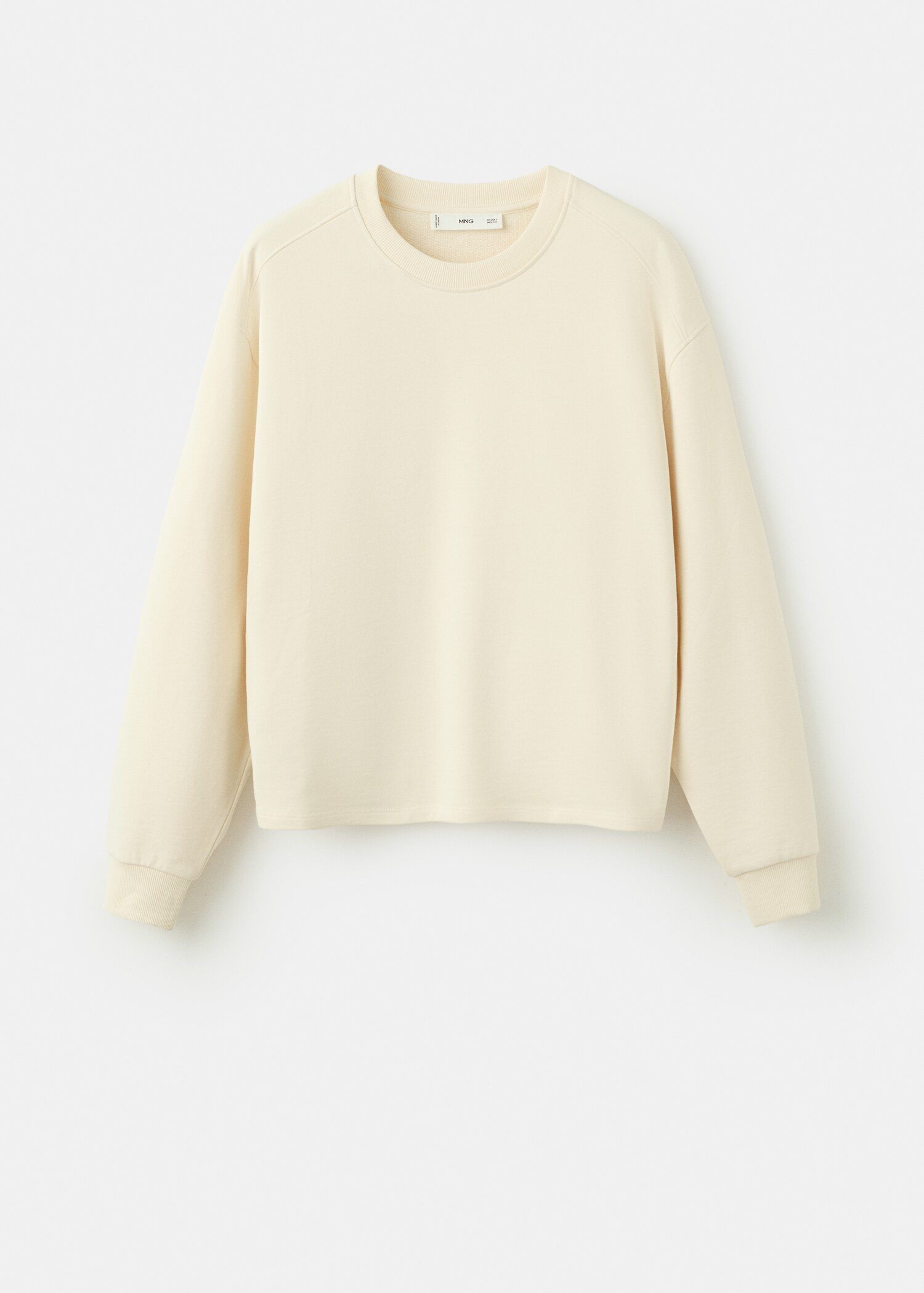 Round-neck cotton sweatshirt - Women | MANGO Thailand