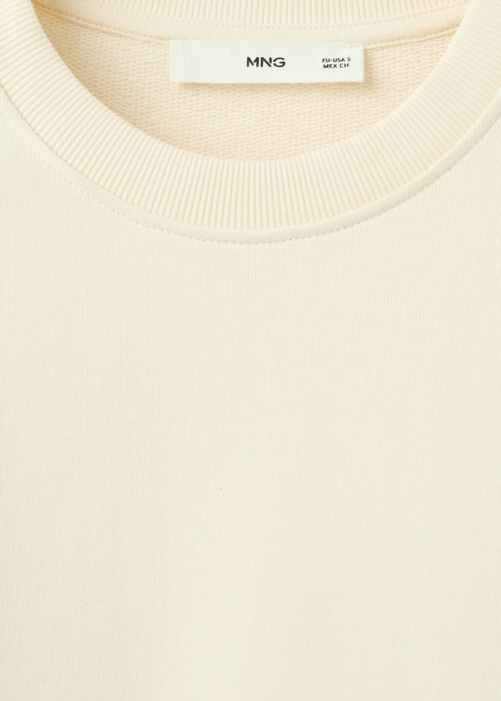 Round-neck cotton sweatshirt - Women | MANGO Thailand