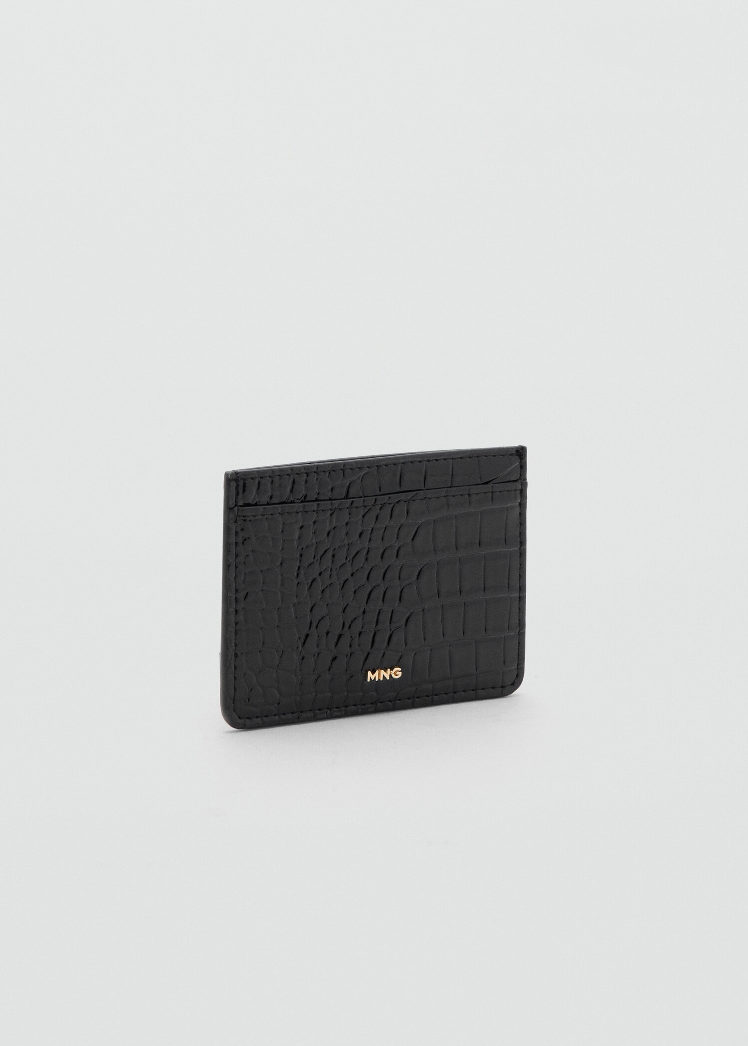 Shiny crocodile card holder - Women | MANGO China