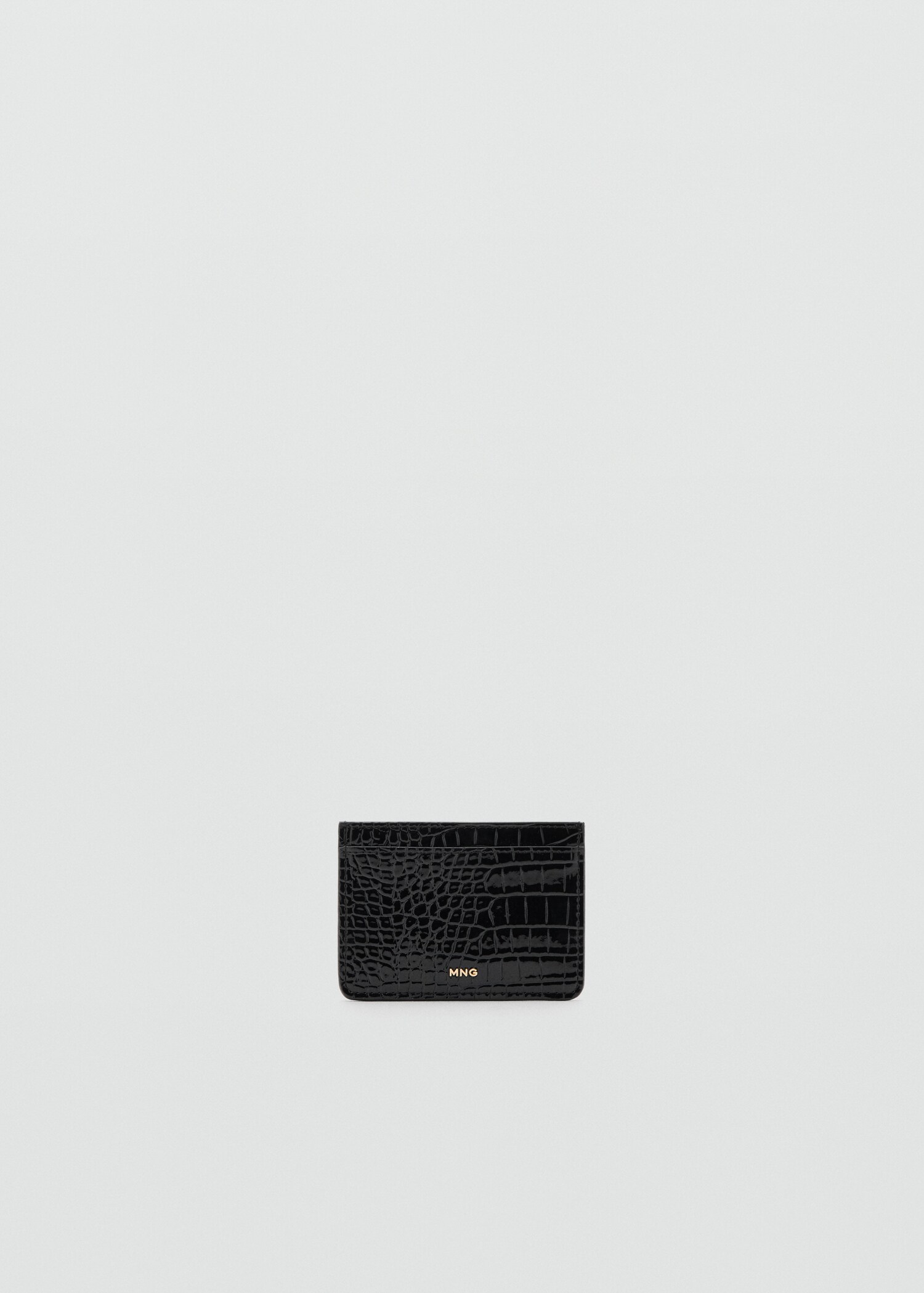 Shiny crocodile card holder - Women | MANGO China