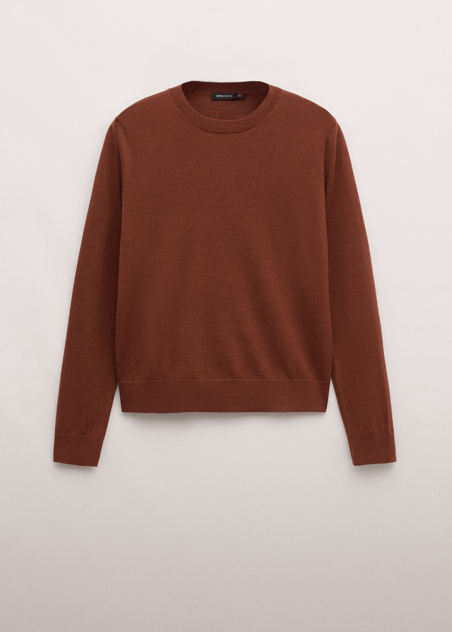 100% wool round-neck sweater - Women | MANGO Indonesia