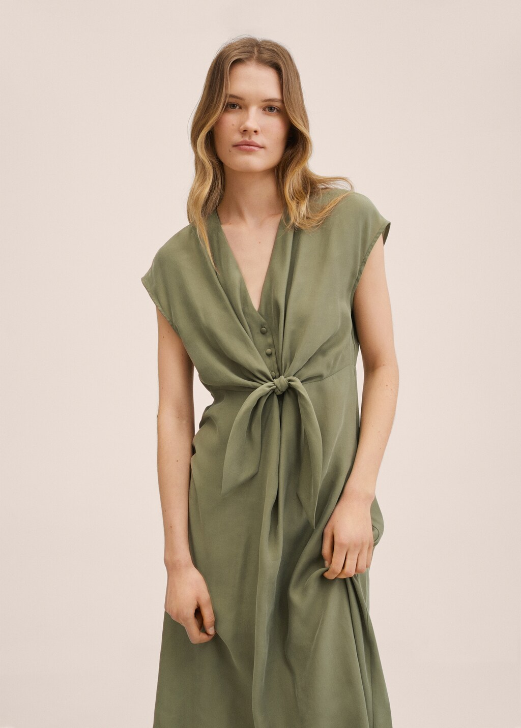 Bow modal dress - Women | MANGO Vietnam